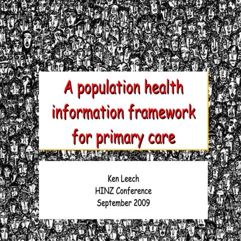 A Population Health Information Framework for Primary Care | PPT