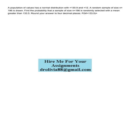 A Population Of Values Has A Normal Distribution With 1309 Pdf Physics Science