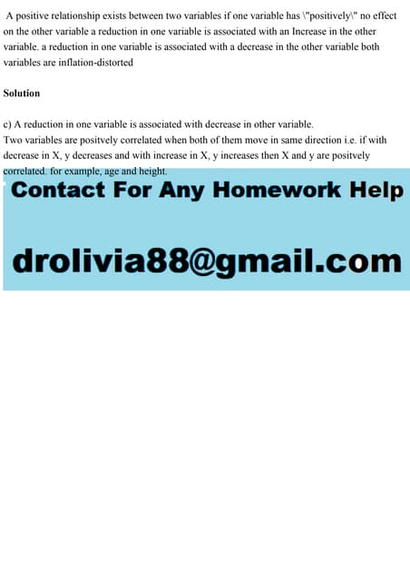 A Positive Relationship Exists Between Two Variables If One Variable Pdf