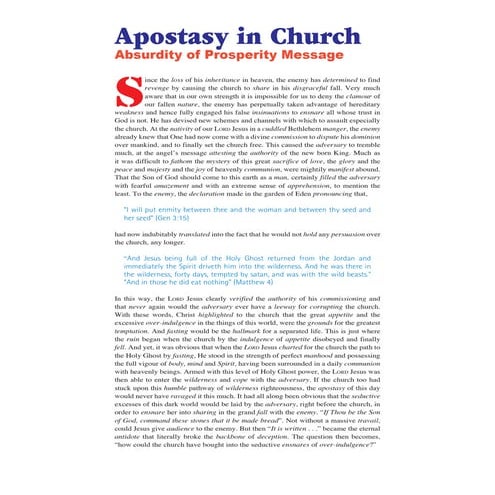 Apostasy in church | PDF