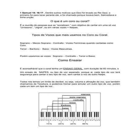 Apostila canto coral ou coro 1 | PDF