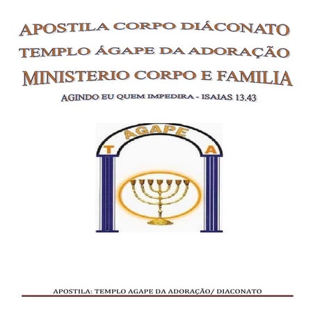 Apostila diaconato. tempmlo agape da adoração | DOCX