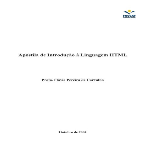 Apostila html | PDF