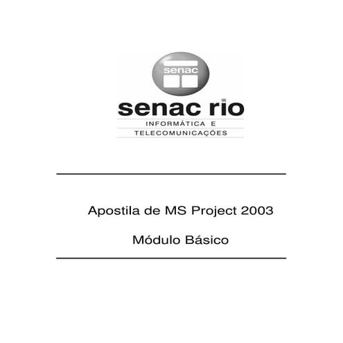 Apostila ms project basico | PDF