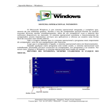 Apostila windows 95/98/2000 | PDF