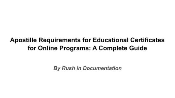 Certificate Attestation | PDF