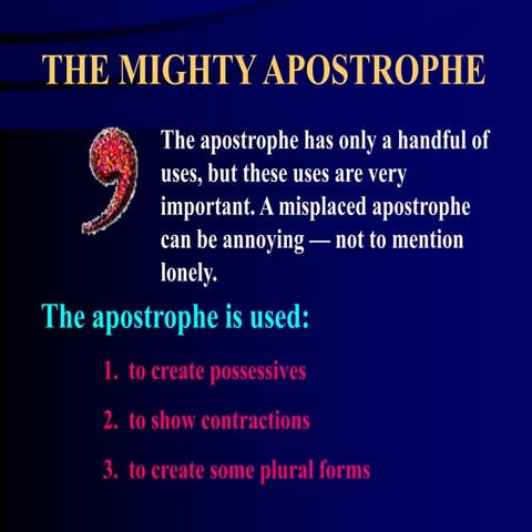 Apostrophe | PPT