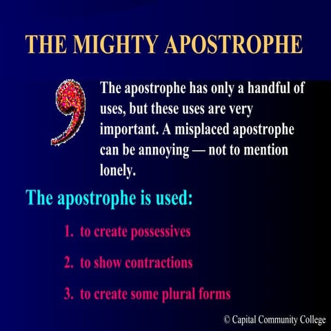 How to use apostrophes | PPT