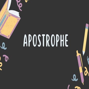 Apostrophe.pptx figurative language example | PPTX