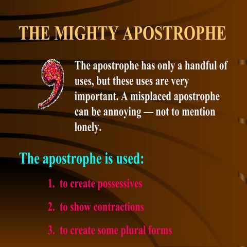Apostrophe | PPT