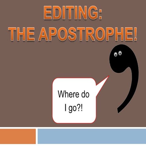 The Apostrophe Wants to Fit In | PPT