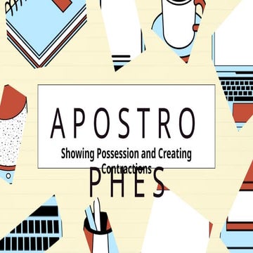 Apostrophe Rules Education Presentation in Orange and Blue Sketch Style ...