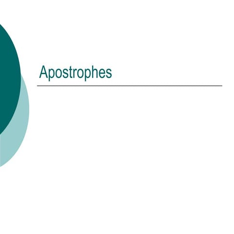 Apostrophes | PPT