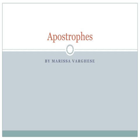 Apostrophes, brackets, and parentheses | PPTX