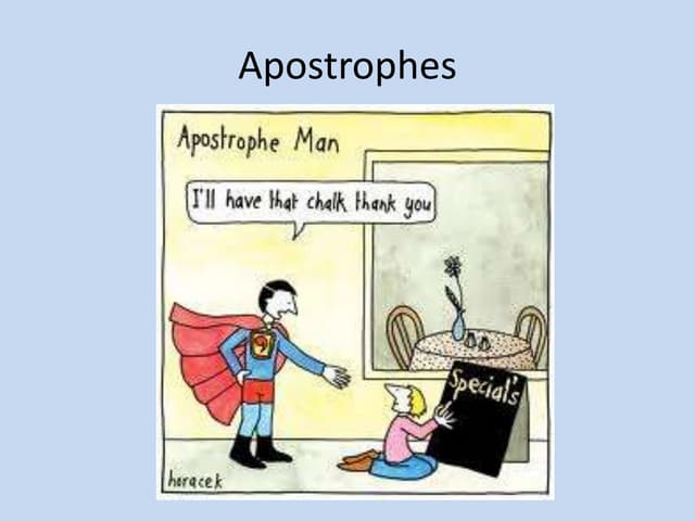 Apostrophe- omission and possession | PPT