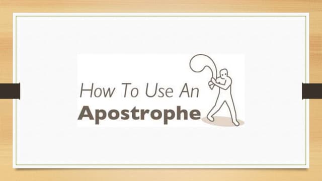 The apostrophe | PPTX
