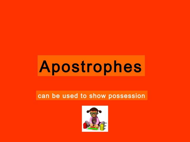 Possessive nouns presentation | PPTX