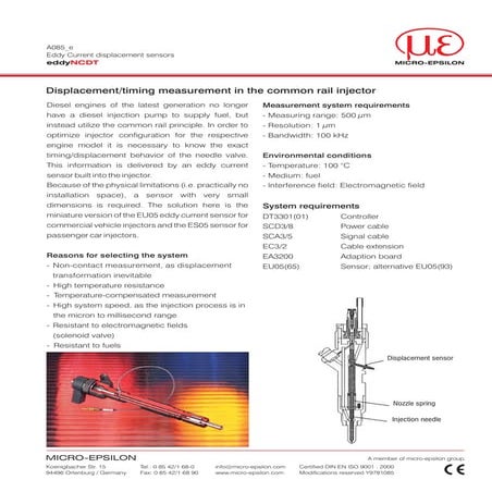 App085 en displacement-timing-measurement-common-rail-injector | PDF