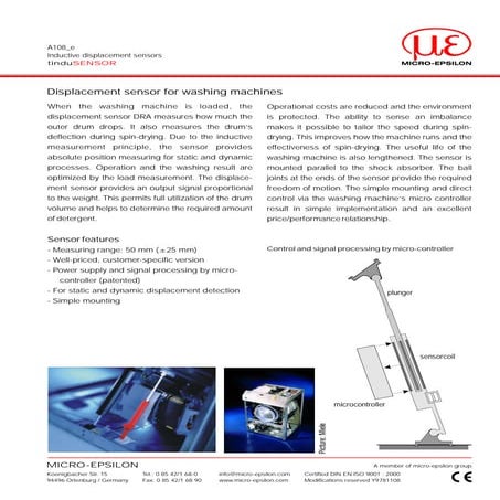 App108 en displacement-sensor-washing-machines | PDF