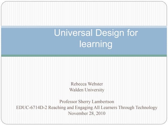 Universal design-for-learning | PPT