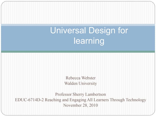 Universal design-for-learning | PPTX