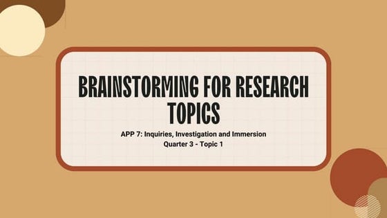 Paano gumawa ng research title | PPT