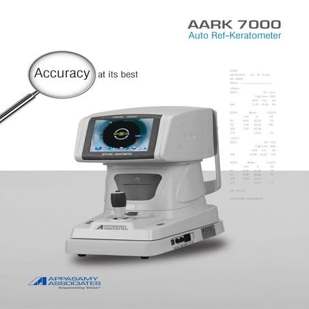 Appa Auto Refractor Keratometer | PDF