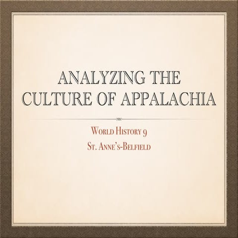 Appalachian culture | PDF