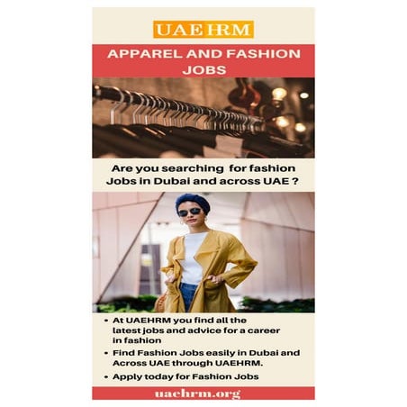 Apparel and fashion Jobs - UAEHRM | PDF