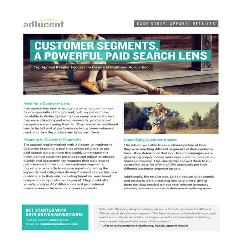 Adlucent Case Study: Fashion Apparel | PDF