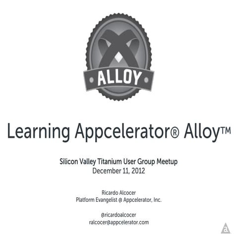 Learning Appcelerator® Alloy™ | PDF