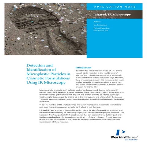 Detection and Identification of Microplastic Particles in Cosmetic ...