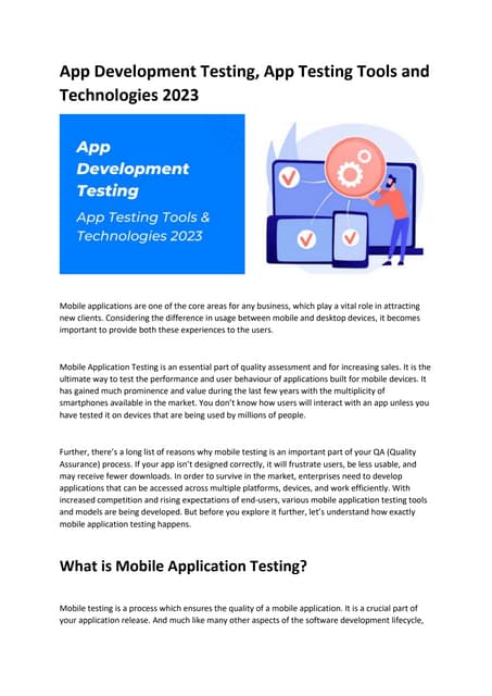 Challenges In Mobile App Testing and Their Solution.pdf | Operating ...