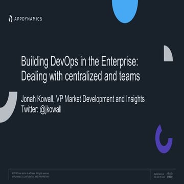 Building Devops In The Enterprise Balancing Centralized And