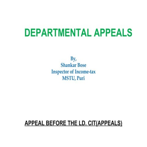 Appeal format.depttl. appeals | PPT