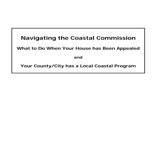 California Coastal Commission - Unofficial Guidebook to the Appeals ...