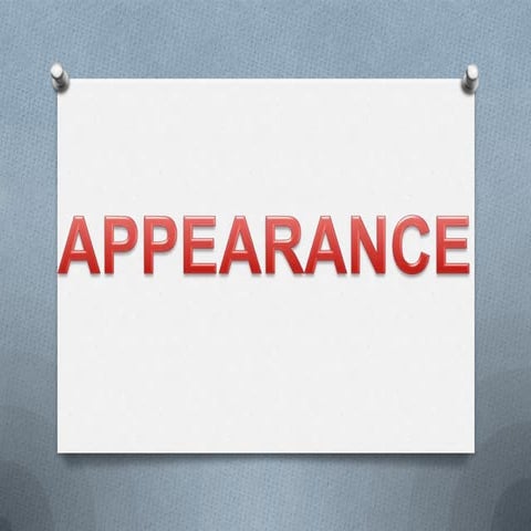 Appearance | PPT