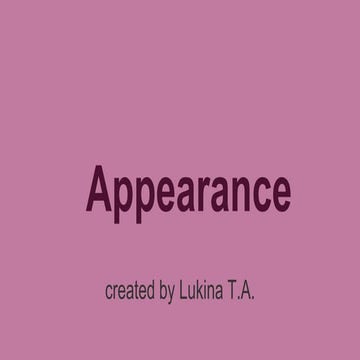 Describing appearance | PPT