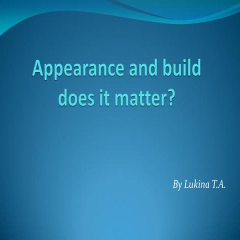 Appearance and build | PDF