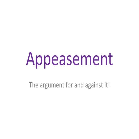 Appeasement | PPTX