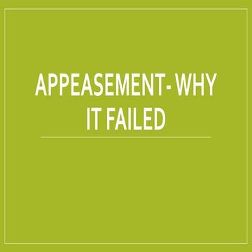 Appeasement | PPT