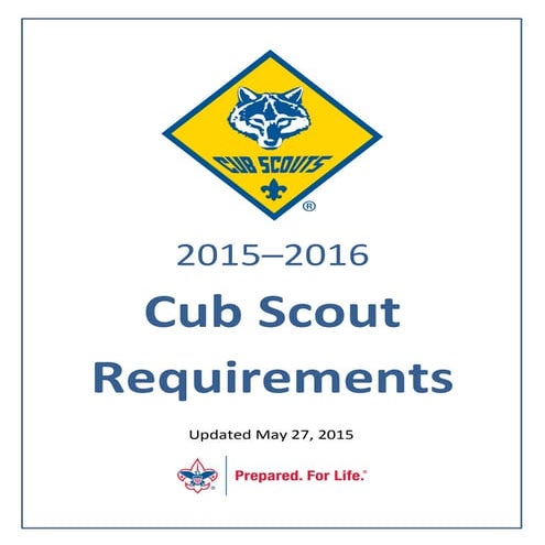 2015 - 2016 Cub Scout Requirments | PDF