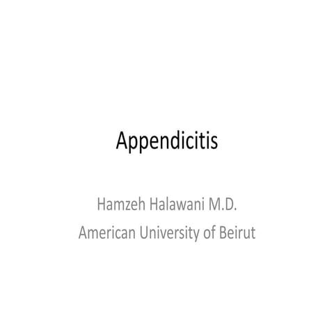 Appendicitis | PPT