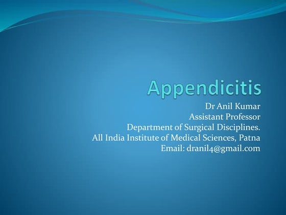 Anatomy of appendix | PPTX | Brain and Nervous System Disorders ...