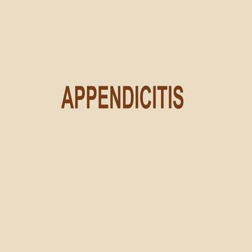 Appendicitis | PPTX