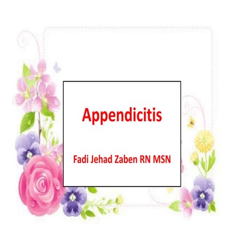 appendicitis in human body an overview .. | PPT