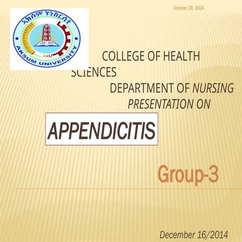 Nursing care for a patient with Appendicitis 2.pptx