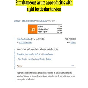 Appendicitis And Acute Scrotum By Mostafa Youssefpptx