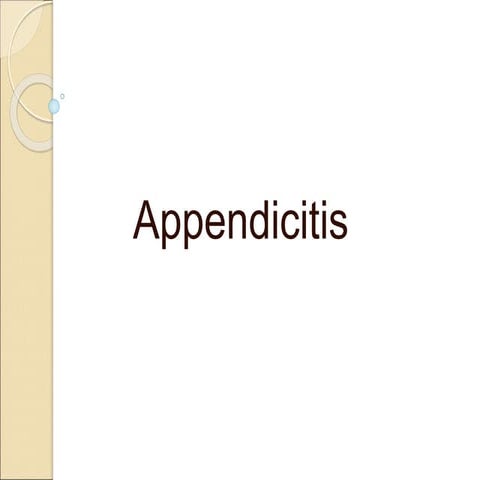 APPENDICITIS clinical sign symptoms and Management.ppt