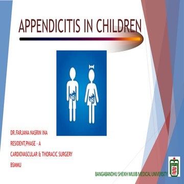 Appendicitis in children | PPTX